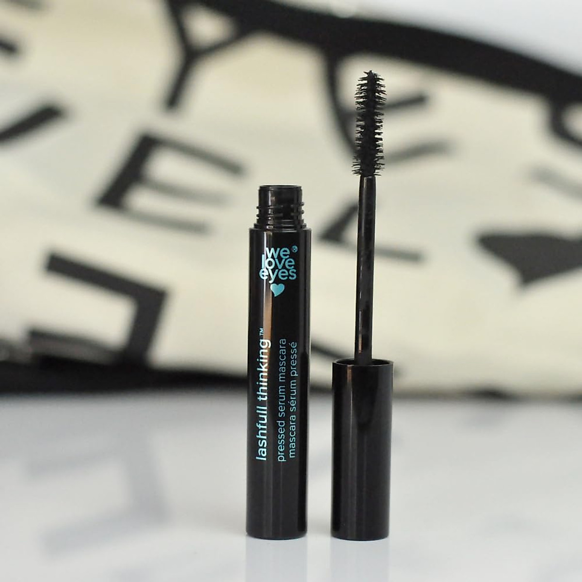We Love Eyes - Lashfull Thinking™ BLACK Pressed Serum Mascara with Widelash™ - make your lashes appear longer, stronger, fuller, healthy and clean ingredient