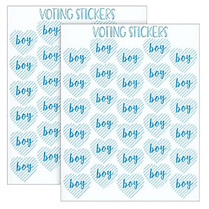 Baby Gender Reveal Board Game with 120 Girl or Boy Voting Stickers, Cast Your Vote Sign with Stand for Party Decorations (Chalkboard Design)