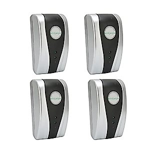 4 Pack Power Save Smart Energy Saver Device, 90V-250V 30KW Electricity Saving Box, Power Saving Box Electricity Reducer, Power Factor Saver House Voltage Stabilizer Energy Saving Device(US)