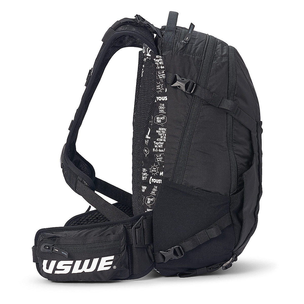 USWE Shred 25L Backpack, a High End Daypack for MTB, E-MTB, Mountain Bike, Black