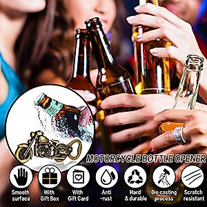 LKKCHER Motorcycle Beer Bottle Opener, Mens Gifts for Birthday Father’s Day, Christmas Gift Ideas for Men Husband Boyfriend Motorbike Lovers, Motorcycles Gifts