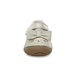 Stride rite Baby Girls SM Janna Mary Jane Flat, Champagne, 3 Infant