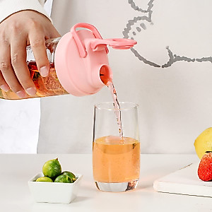 Aieve Mason Jar Lids, 4 Pack Wide Mouth Mason Jar Pour Spout Lid, Canning Lids with Flip Top Lid, Leak-Proof