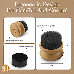 Cutting Board Oil Applicator - Brush for Applying Mineral Oil, Wax, and Wood Oil on Cutting Boards, Butcher Blocks, Bamboo, and Wooden Utensils - Oil Applicator for Sealing Maintaining Wood Surfaces