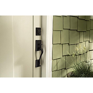 Schlage F58 ADD 622 Addison Exterior Handleset with Deadbolt, Matte Black (Exterior Half Only)