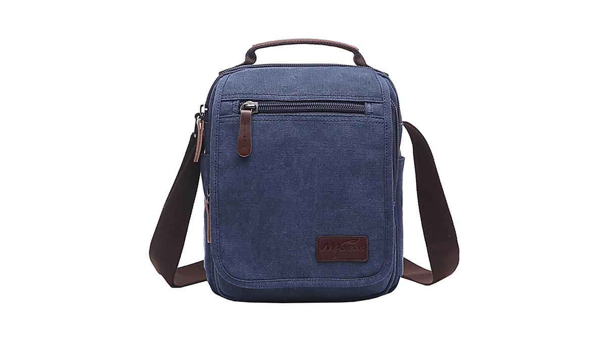 mygreen Vintage Canvas + Leather Messenger Bag