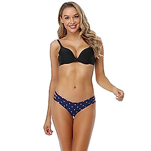 AUFU Women Seamless Underwear Bikini Panties Soft Stretch Breathable Invisible Hipster Panty 6 Pack (Medium)