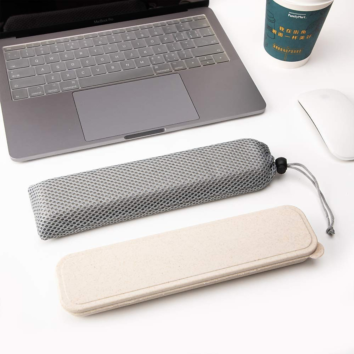 travel silverware case Portable，Travel Tableware Storage Box,utensil case for lunch bag，Flatware Chopsticks Spoon Fork Storage Box