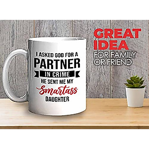 Bubble Hugs Mother's Day Coffee Mug 11oz White - Partner Smart Daughter - Funny Mama Women Step Mother Daughter Son From Father Lovely Wife Grandma Super Mom Family Birthday
