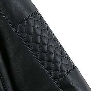 CM C&M WODRO Toddler Boys Girls Motorcycle Faux Leather Jackets Coat Winter Outwear for 1-6Y (Black, 2-3T)