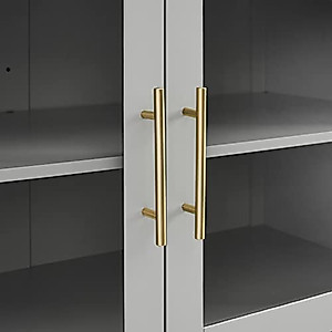 Crosley Furniture Katrina Kitchen Island with Faux Marble Top, Gray