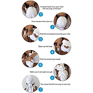 desired body Microfiber Hair Towel - Premium Anti Frizz Hair Drying Wrap for Women & Men - Large and Lightweight One Size Fits All - White