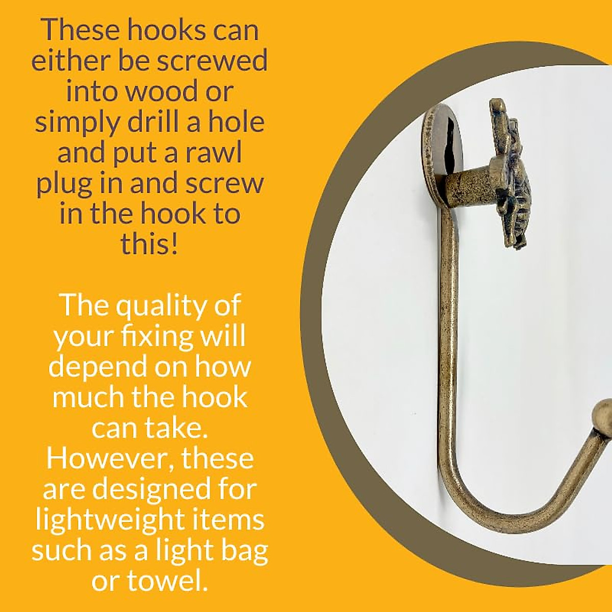 Knobs By Blossom Vintage Antique Brass Iron Wall Hooks Tie Backs Bronze Handmade Metal Animal Hook (3. Bee), TFVSAH