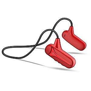 WESADN Bone Conduction Headphones Bluetooth Wireless Open Ear Headphones Build in Microphone Stereo Sport Workout Headset Earphones for Running Cycling Hiking Driving for iPhone Android F1 Red