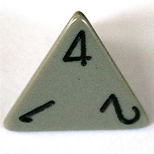 Chessex Dice: Polyhedral 7-Die Opaque Dice Set - Dark Grey with Black
