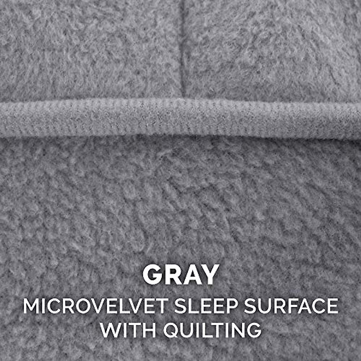 Furhaven Orthopedic Dog Bed for Large/Medium Dogs w/ Removable Washable Cover, For Dogs Up to 38 lbs - Microvelvet Luxe Lounger Contour Mattress - Gray, Large