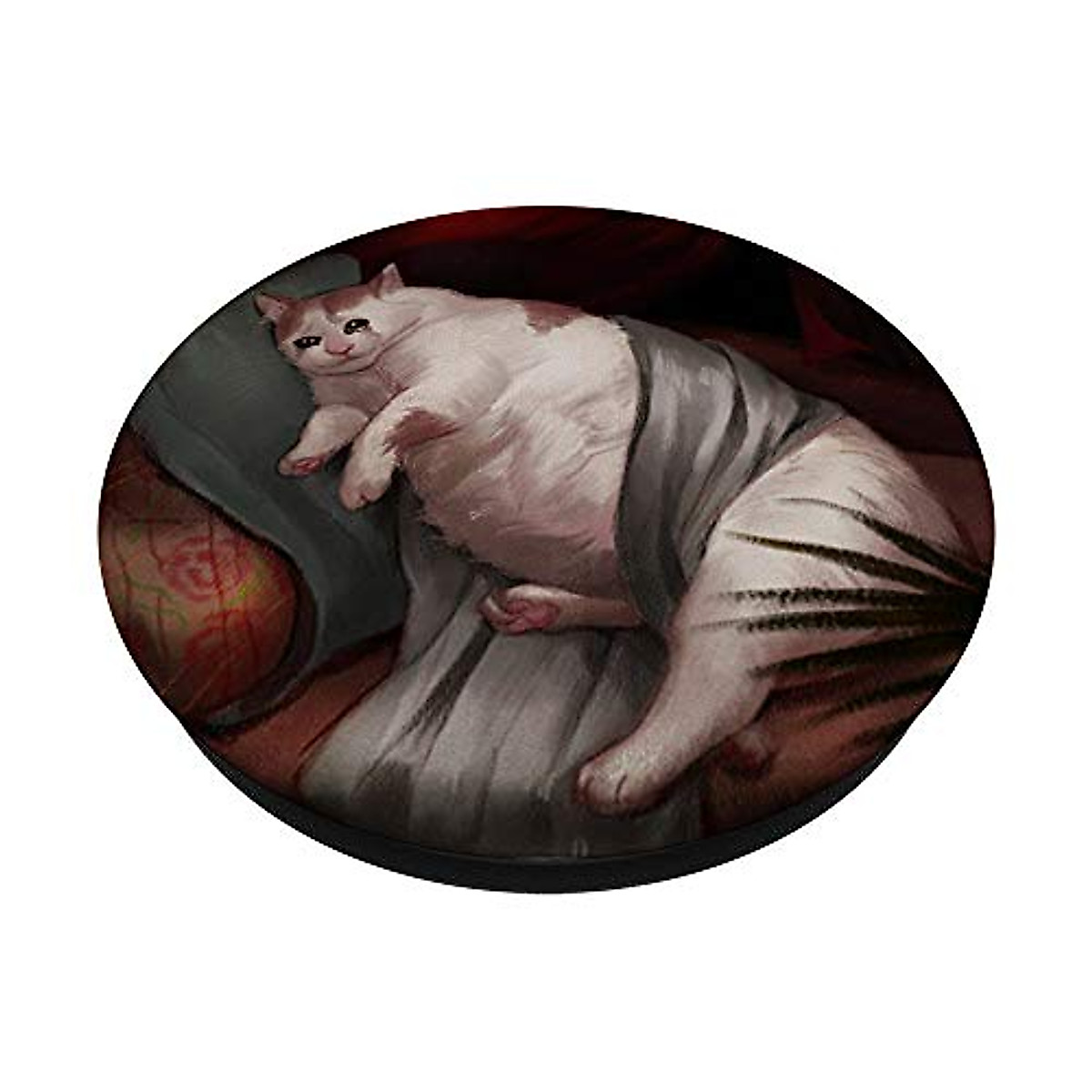 Fat Cat Classical Art Meme Funny Painting Medieval Classic PopSockets Swappable PopGrip