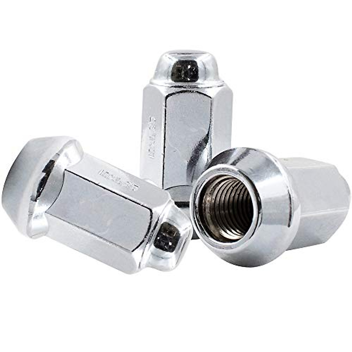 Wheel Accessories Parts Set of 16 Chrome 10x1.25 ATV Lug Nuts Bulge Acorn Seat 1.25" Long, 14mm Hex - Fits Honda, Suzuki, Yamaha & Arctic Cat ATV/UTVs and 550/850 Polaris Sportsman XP ATVs