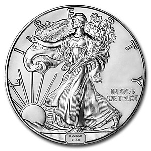 1986 - (Random Year) Lot of (5) 1 oz American Silver Eagle Coins Brilliant Uncirculated (Type 1) with Certificates of Authenticity $1 Seller BU