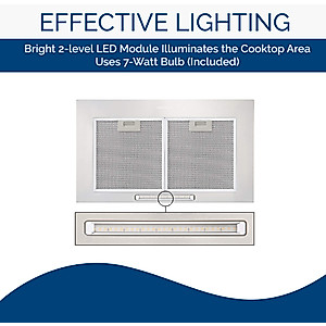 Broan-NuTone 30-inch Wall-Mount Convertible Chimney-Style Range Hood with 3-Speed Exhaust Fan and Light, 460 Max Blower CFM, Stainless Steel