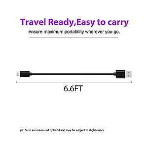 6ft USB C Charger Cable Charging Cord for AT&T Calypso 2/3 Radiant Max, Maestro Plus, TCL Flip Pro, Go Flip 4, Cricket Icon 2/3, Ovation 2, Sonim XP3 Plus XP8, Jitterbug Flip 2/Smart 3 Phone