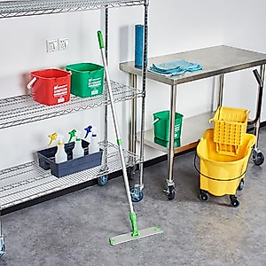 Restaurantware-Clean Tek Professional 15.7 Inch Flat Mop Plate Frame, 1 Quick Connect Mop Frame for Wet Or Dry Mop Pads - Mop Pads Sold Separately, Durable, Green Aluminum Cleaning Mop Pad Frame