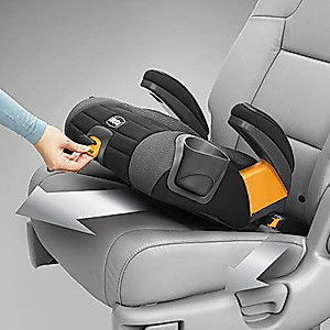 Chicco GoFit Plus Backless Booster Car Seat with Quick-Release Latch, Travel Booster Seat for Car, Portable Car Booster Seat for Children 40-110 lbs. | Vivaci/Pink