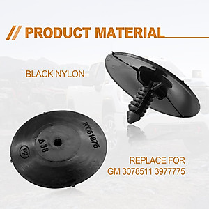 30PCS Hood Panel Insulation Seal Retainer Clip Compatible with Buick Cadillac Chevy GMC Hummer Honda Escalade Oldsmobile Pontiac Saturn 3078511 3977775