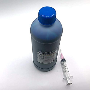 BCH Standard Universal Cyan Refill Ink - 500 ml (16.9 oz) Photo Dye for All Printers: HP, Canon, Epson, Lexmark, Brother and Dell Printers