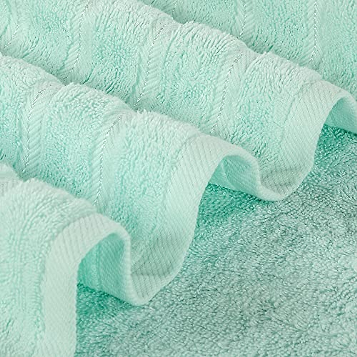 Comfort Realm Ultra Soft Towel Set, Combed Cotton 600 GSM 100 Percent Cotton (Mint, 2 Bath Sheet)