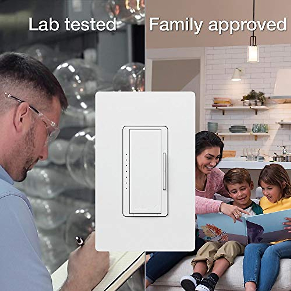 Lutron Maestro LED+ Dimmer Switch for Dimmable LED, Halogen and Incandescent Bulbs, 150W/Single-Pole or Multi-Location, MACL-153M-WH, White (2-Pack)