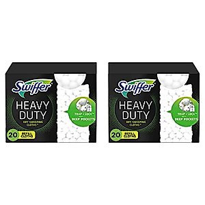 Swiffer Sweeper Heavy Duty Mop Pad Refills for Floor Mopping and Cleaning, All Purpose Multi Surface Floor Cleaning Product, 20 Count, 2 Pack