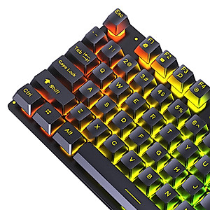 HQDZSZ Wired Gaming Keyboard and MouseUniversal， Keyboard and Mouse Set, USB Interface, Wired Keyboard and Mouse Set, Laptop, Desktop Computer, Office and Home use (Black)