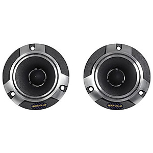 Pair Rockville RT5 2.8" Aluminum Car/Pro Tweeters w Titanium Diaphragm+Kapton VC, Silver