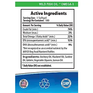 HAPPY PET VITAMINS LLC Dog Anti inflammatory - Dog Omega 3 - Healthy Skin Coat and Joints - Brain and Heart Health - Allergy Relief - Dog Omega Liquid - 2 Bottles (360 Softgels)