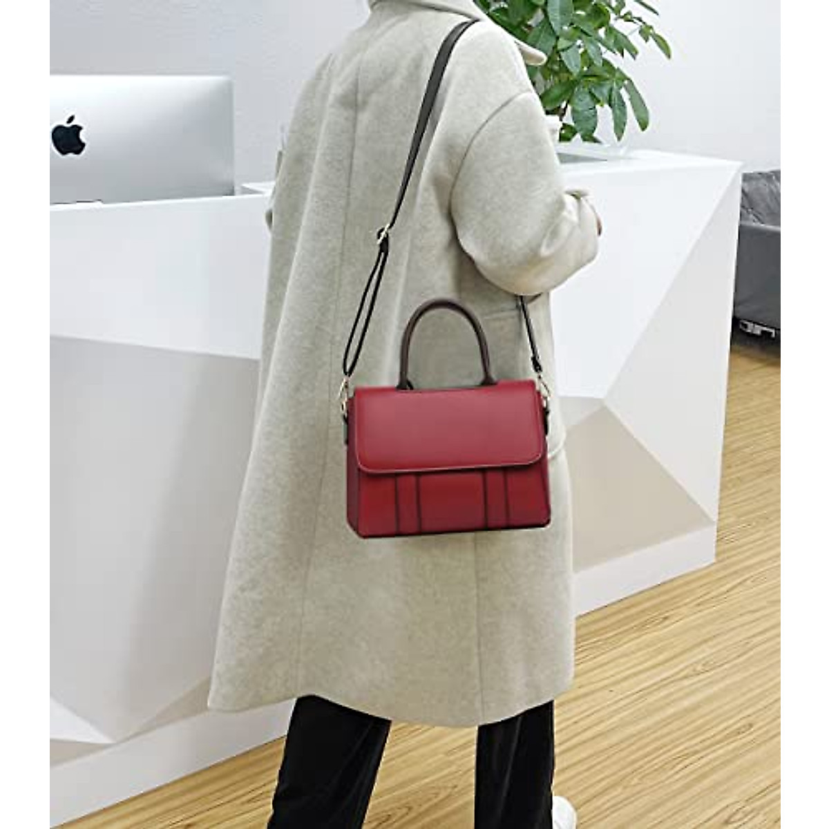 FSD.WG Small Quilted Crossbody Bag,Leather Ladies Shoulder Purses, Classic Satchel Handbag,Phone Wallet Purse for Women