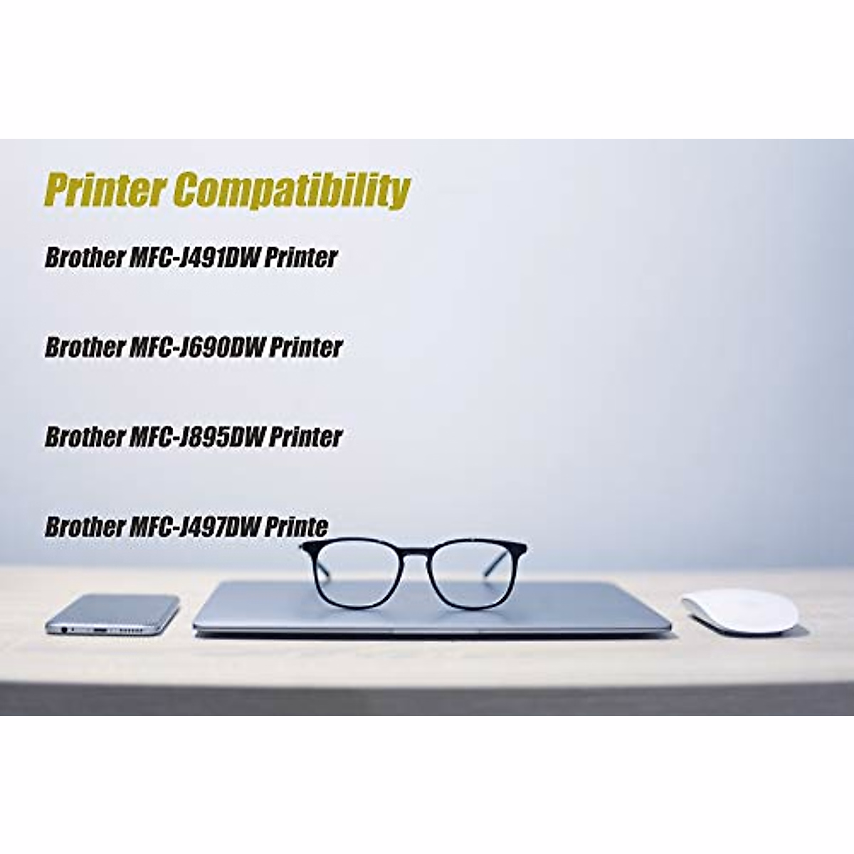 HGZ 6 Pack 3013 Ink Color Replacements for Brother LC3013 Ink Cartridges Compatible with MFC-J487DW MFC-J491DW MFC-J497DW MFC-J690DW MFC-J895DW Inkjet Printers (2Cyan+2Magenta+2Yellow)