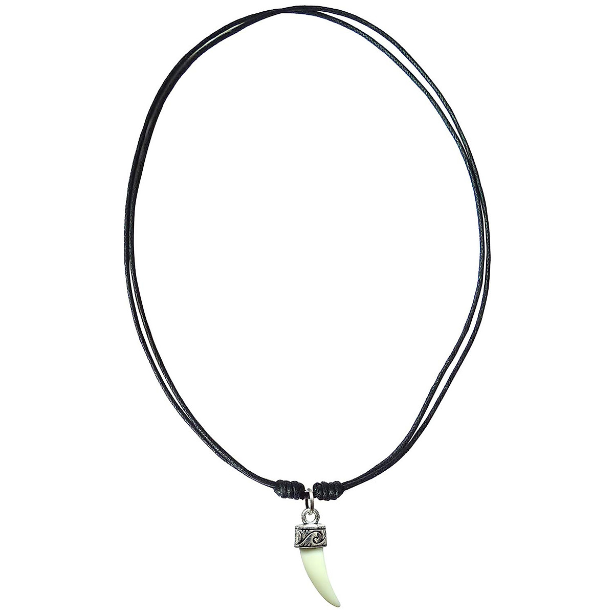 Bijoux de Ja Mini Wolf Fang Pendant Adjustable Cord Necklace