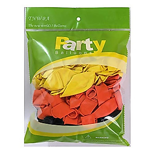 Latex balloons 100 Pack 12 inch yellow,Black,orange