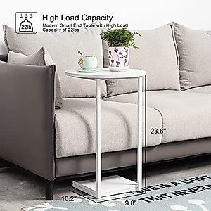 DCLRN White Round Coffee Table Stylish and Versatile End Table for Sofa,Living Room and Bedroom Decor