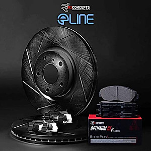 R1 Concepts Front Brakes and Rotors Kit |Front Brake Pads| Brake Rotors and Pads|Optimum OEp Brake Pads and Rotors| Hardware Kit WCUH1-11029