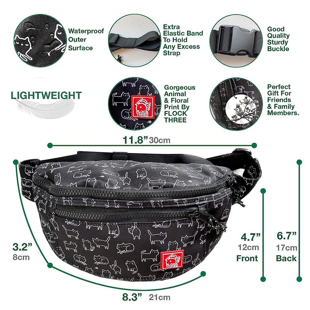 FLOCK THREE Fanny Pack (Denim)