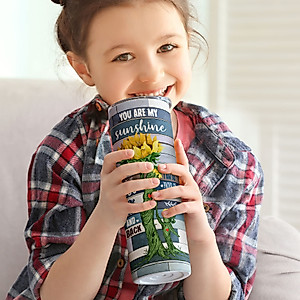 Macorner Gifts For Teenage Girl Daughter - Stainless Steel Sunflower Tumbler Skinny 20oz - Mothers Day Gifts for Daughter & Birthday, Christmas Gifts for Daughter from Mom