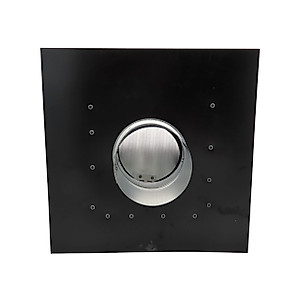 RDP Rooftop Exhaust Vent Cap with Damper and Bottom Extension (10 Inch, Black)