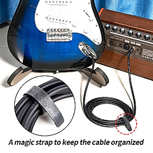 ARLX Guitar Cable 10 Feet Professional Guitar Amp Cord 1/4 inch Instrument Cable, Electric Bass Guitar Cable