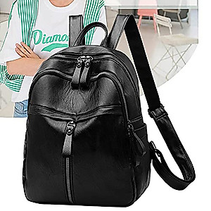 Fashion Women PU Leather Solid Color Shoulder Bag Backpack Casual Travel Ladies Large Capacity Handbags Student Schoolbags