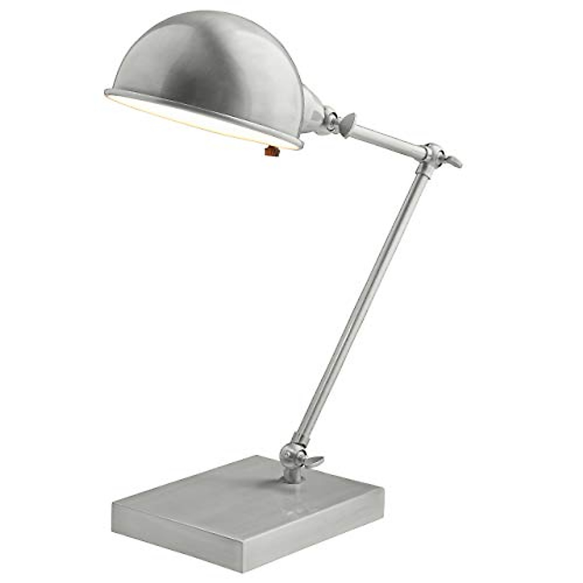 Amazon Brand – Stone & Beam Modern Vintage Adjustable Task Lamp, 17"H, Brushed Steel