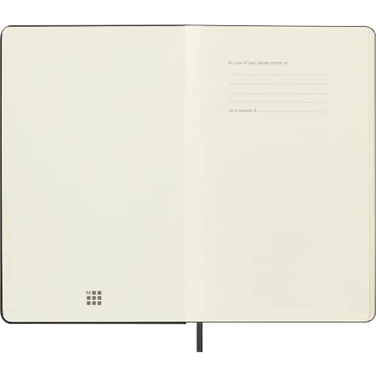 Moleskine Classic Notebook, Hard Cover, Large (5" x 8.25") Plain/Blank, Black, 240 Pages