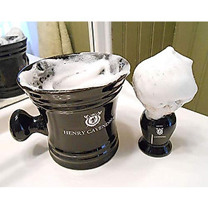 Henry Cavendish Gentleman's 100% Pure Badger Hair Shaving Brush - Perfect Brush for a Soap or Cream Shave Using a Shaving Razor, Double Edge Razor, Safety Razor or Straight Razor