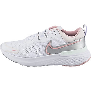Nike Women's Low-Top Sneakers, White Pink Glaze Light Soft Pi, 8.5 US